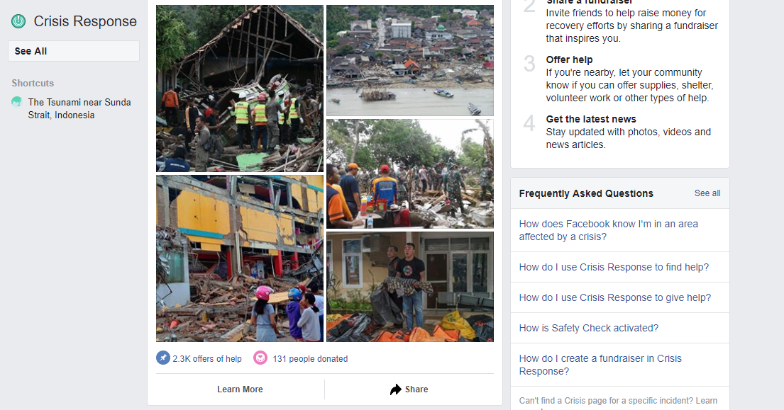 Pengertian dan Manfaat Facebook Crisis Response - Selfish Rock