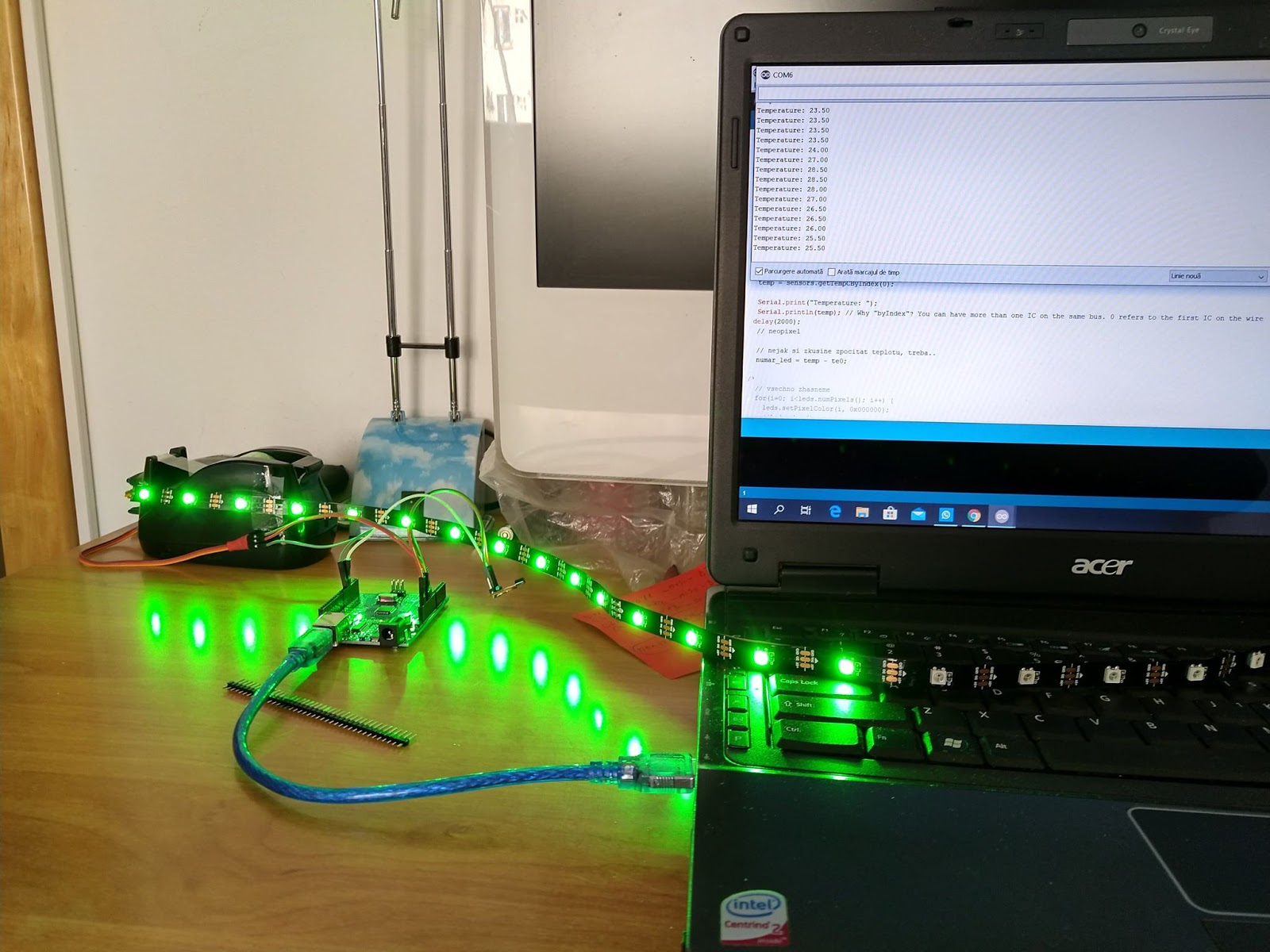 Nicu FLORICA (niq_ro): Termometru cu banda de leduri adresabile
