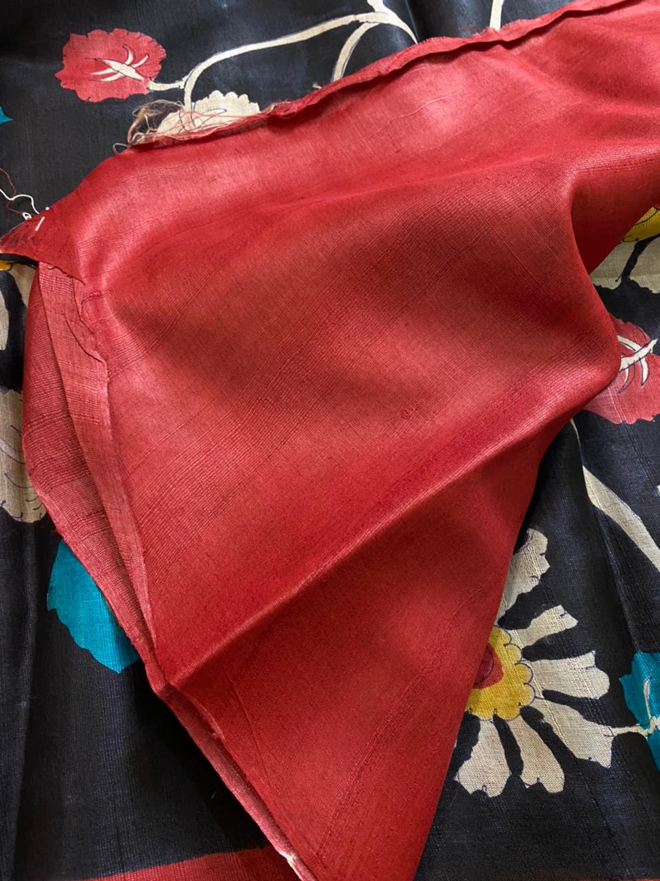 Desi tusser handpainted sarees