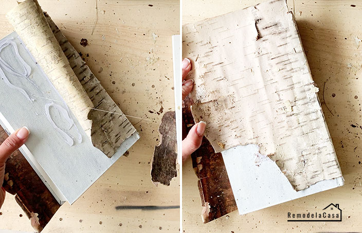 DIY - Birch Bark Covered Books - Remodelando la Casa