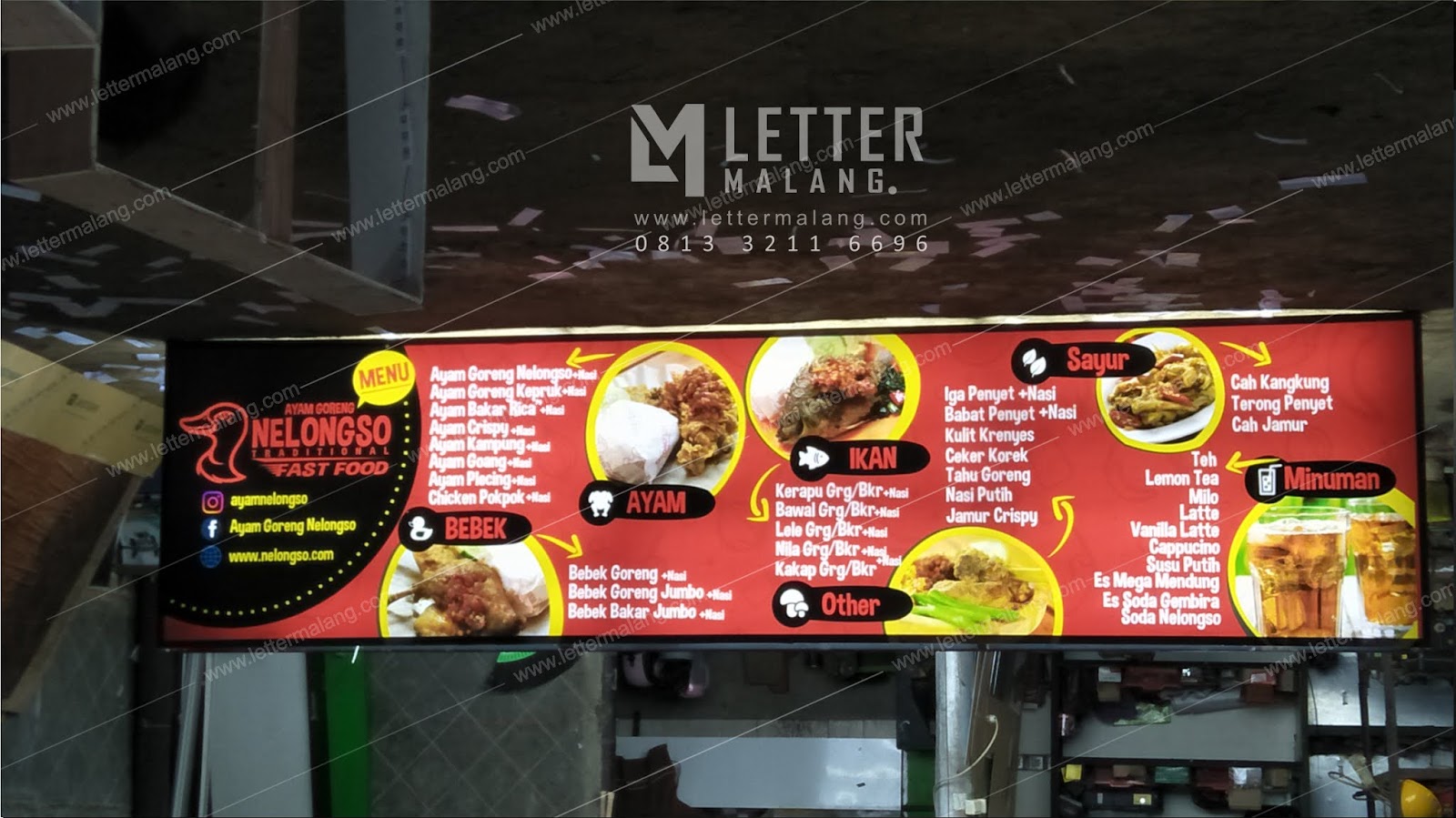 Pembuatan Neon box Murah Harga Terbaru - Letter Malang Advertising