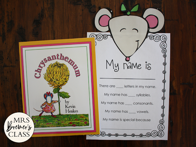 Chrysanthemum Book Study, Craftivity, and Class Book | Mrs. Bremer's Class