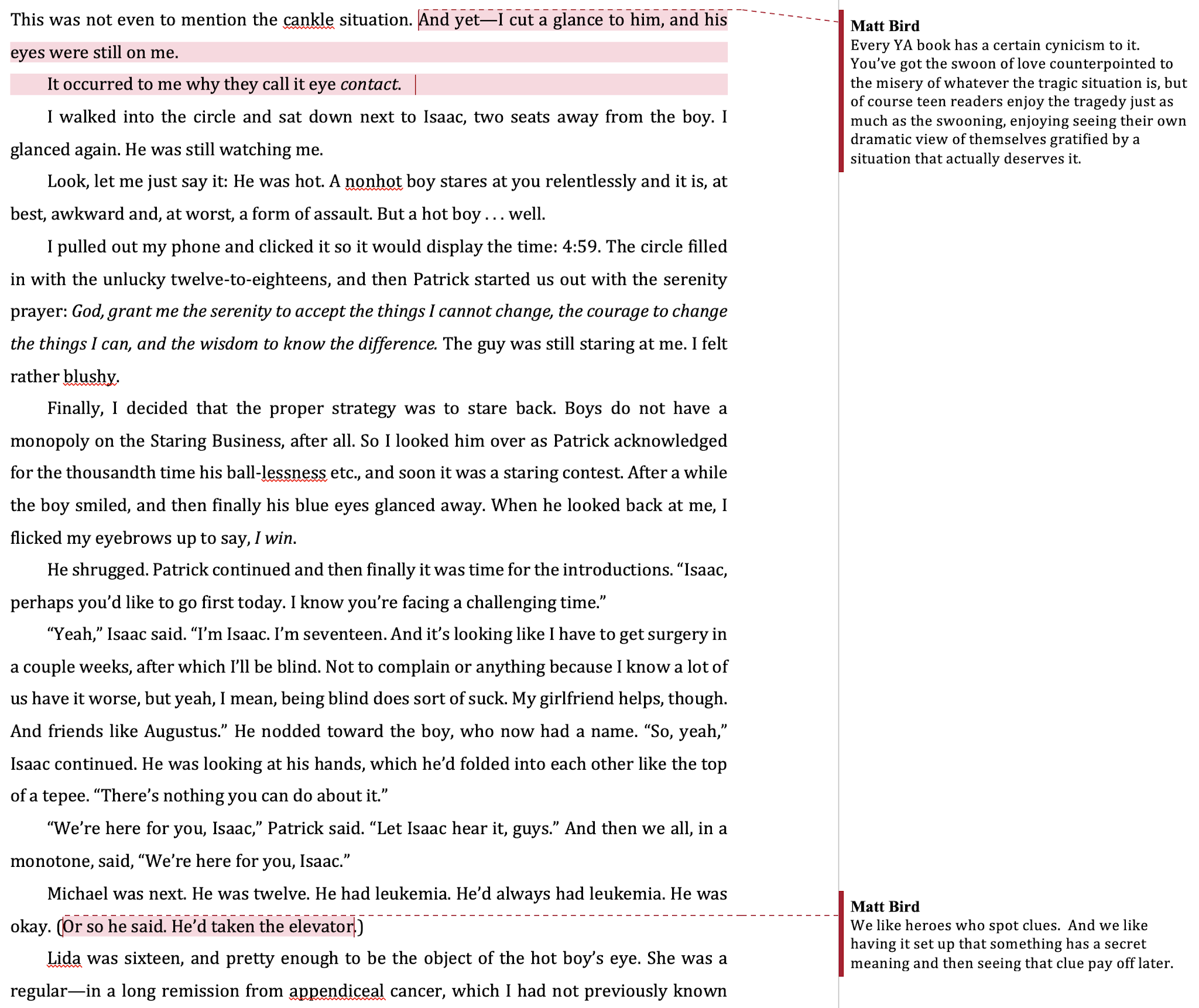 Cockeyed Caravan: The Annotation Project: The Fault in Our Stars