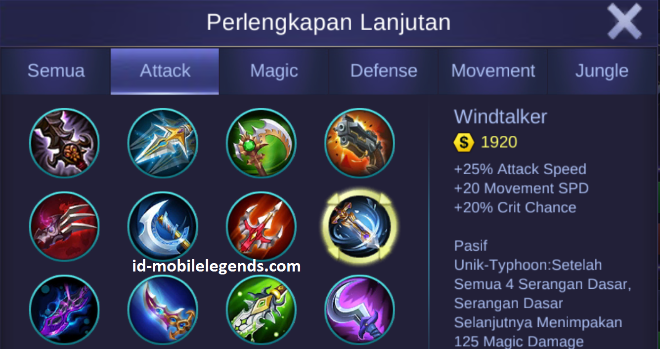 Build Item Miya Mobile Legends: High Damage And Full Attack Speed - ID ...