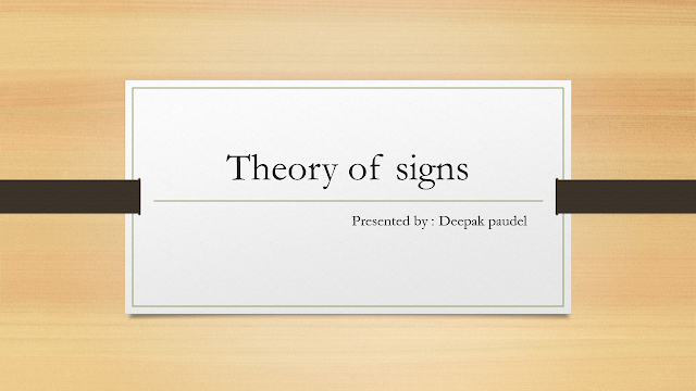 Theory of Signs