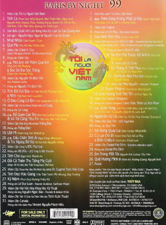 Paris By Night 99 - Tôi Là Người Việt Nam (2010) (DVD) (HD) ~ Cover ...