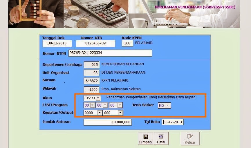 Cara Input Setoran UP dengan SSBP ke Aplikasi SAKPA