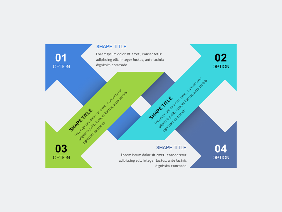 Twist Cross Dynamic Arrow PowerPoint Templates - PowerPoint Free