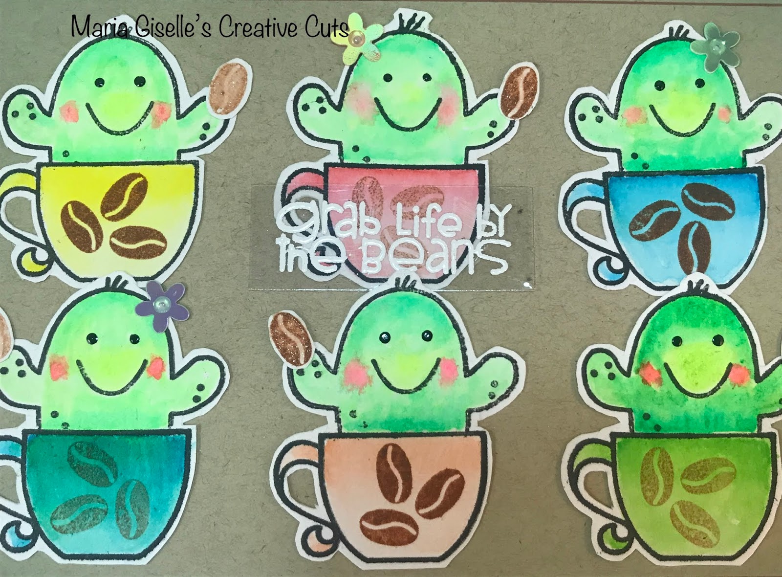 Maria Giselle's Creative Cuts: Cactus In A Tea Cup Color Inspired Card