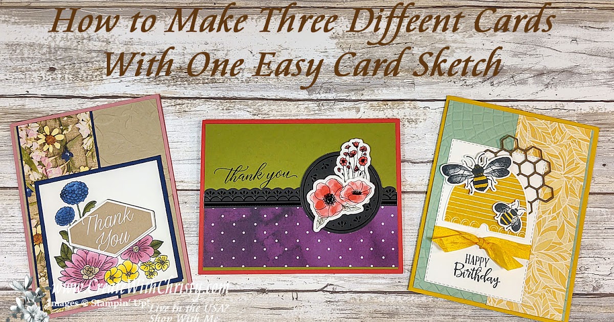 How to Make 3 Different Cards With One Easy Card Sketch - Live Replay ...