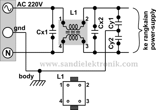 Melengkapi Power-Supply PC Dengan EMI Filter | Sandi Elektronik