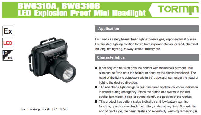 TORMIN - BW6210 LED Explosion Proof Multifunction Searchlight ...