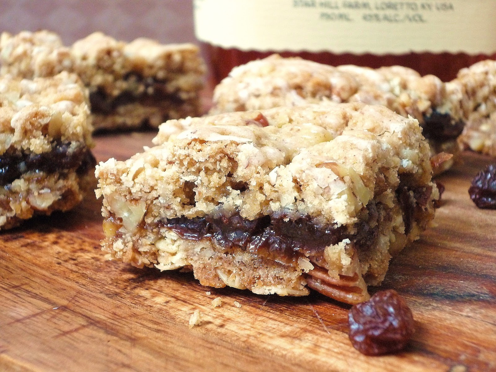 Being A Bear: 12 Days of Cookies: Day the Third( Bourbon-Raisin Bars ...