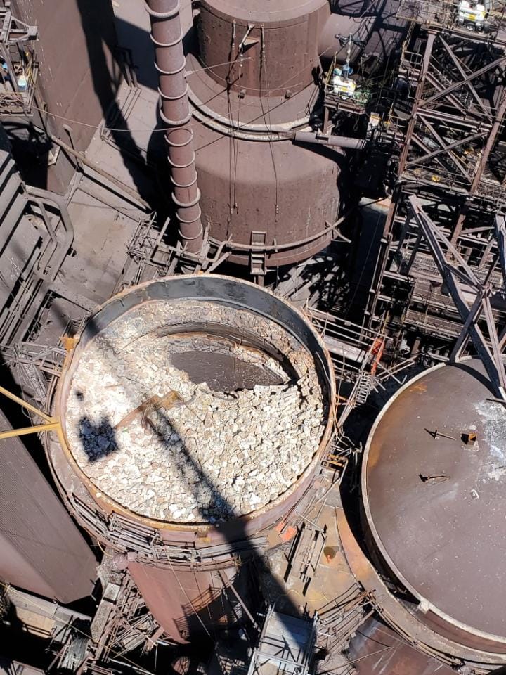 Industrial History: The Blast Furnace D complex has an explosion at ...