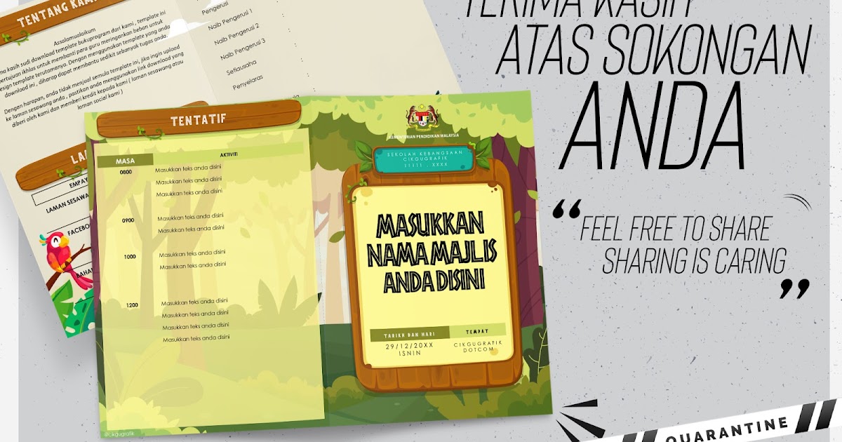 BUKU PROGRAM DOT COM: Template Buku Program Tema Hutan