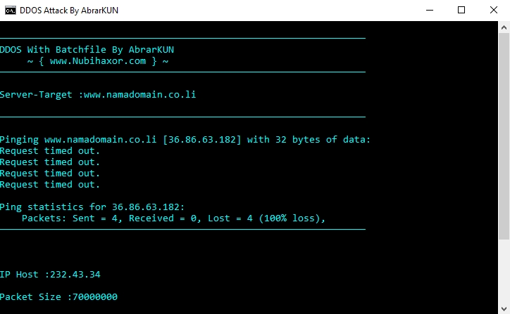 Tutorial Cara Mudah DDOS Attack Hanya Dengan Program CMD/Command Prompt