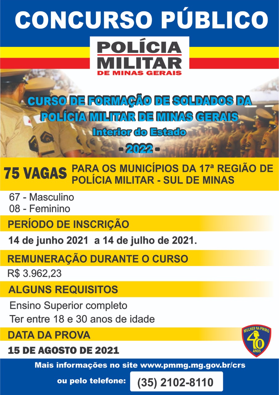 Saiu Edital Para O Concurso Público Da Pmmg Jornal O Aperitivo