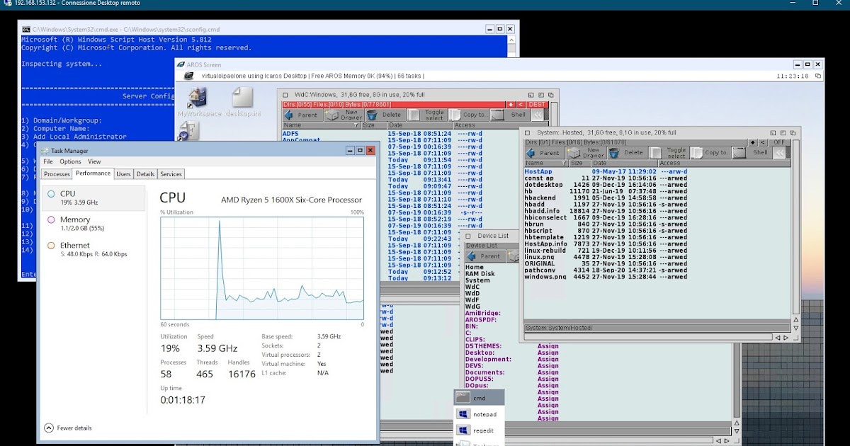 Serving a GUI to HyperV Server 2019 - Icaros Desktop