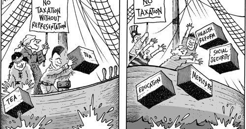 Political Memes: The Tea Party: Then and Now 1773 - 2010