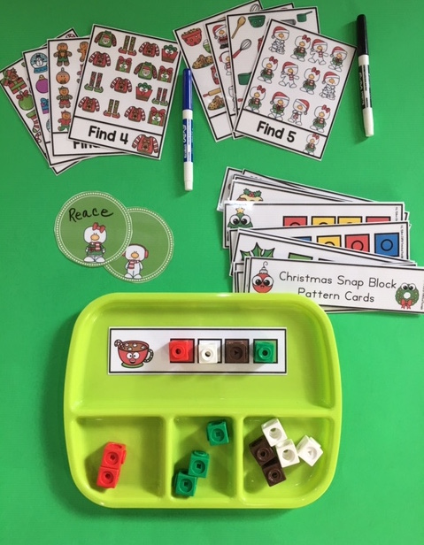 Christmas Pattern and I Spy Cards ~ Preschool Printables