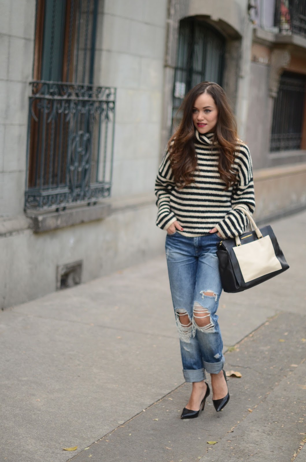 Striped Sweater Moda Capital