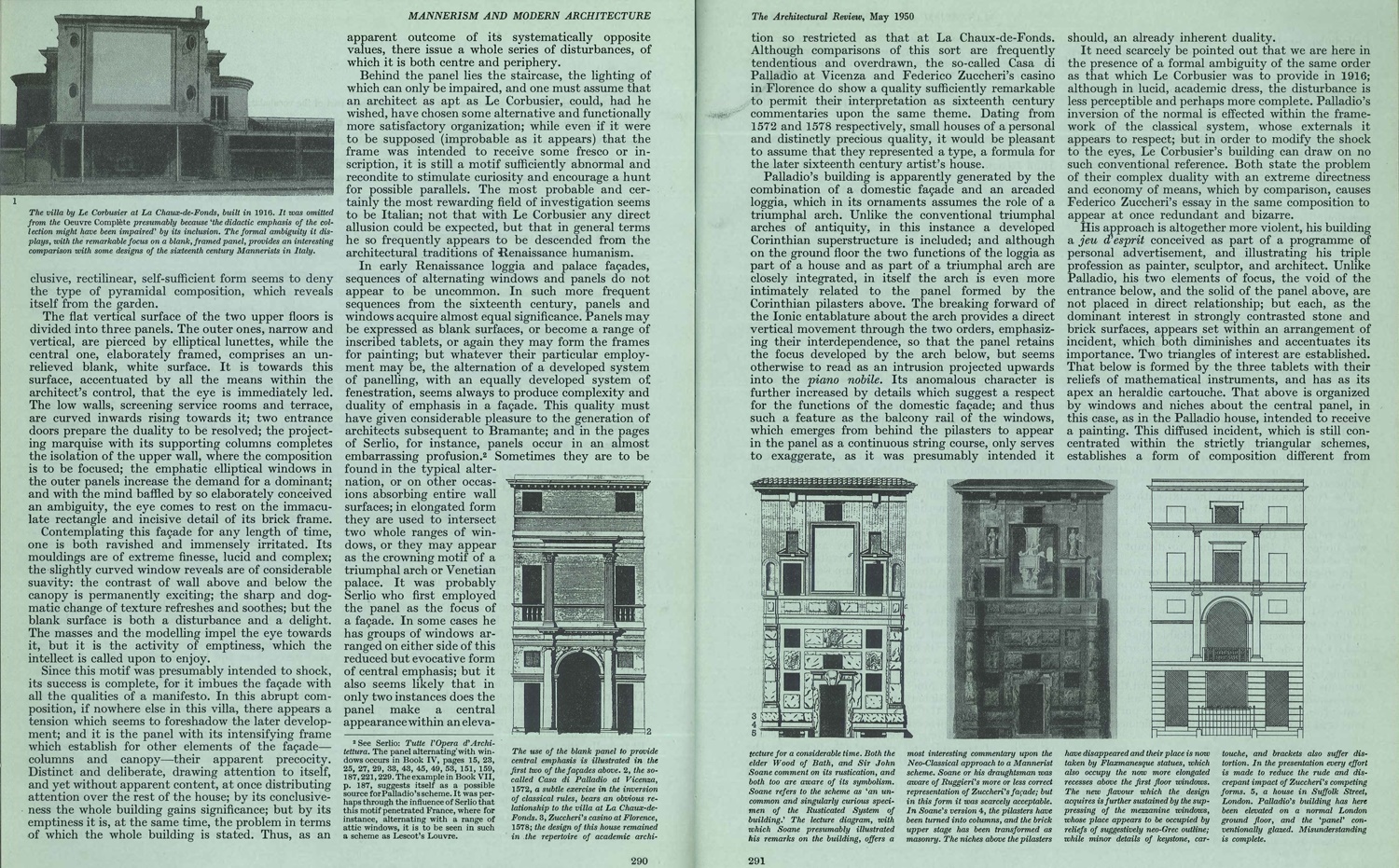 Colin Rowe, Mannerism and Modern Architecture, AR, 1950 May