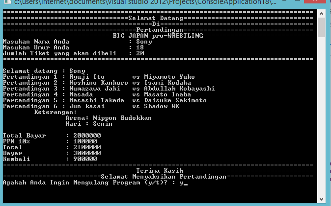 Sony Pratama SI1B: Contoh Sederhana Program C++ yang menggunakan ...