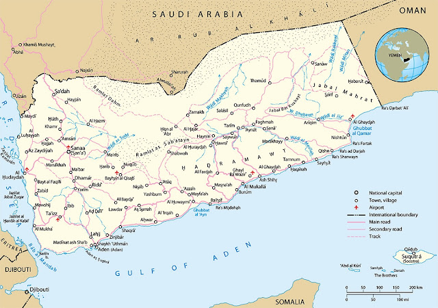 Republic of Yemen Map