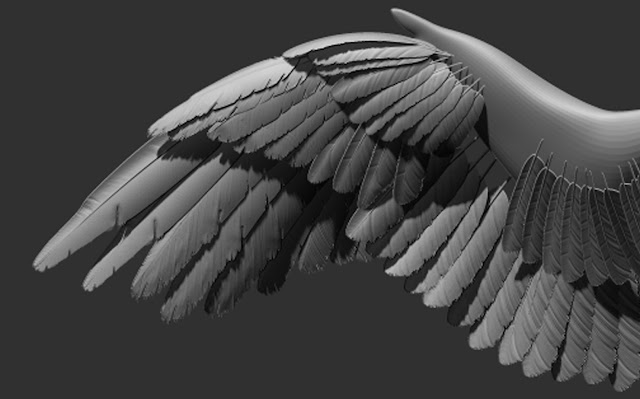 Darya Girina Zbrush Endless Way: Modelling bird feather and wings ...