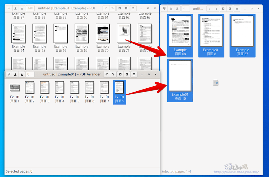 PDF Arranger 免費開源 PDF 編輯器，頁面合併/分割/增減/排序(英文/1.10.0 版)
