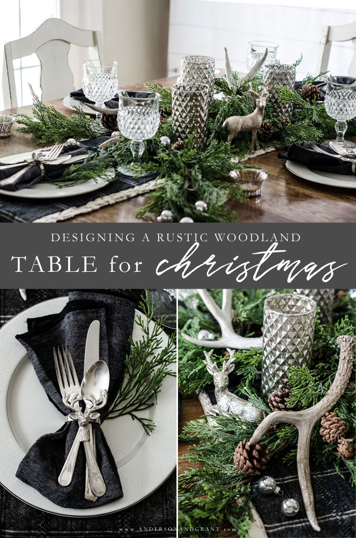 Rustic Woodland Christmas Table Decor | anderson + grant