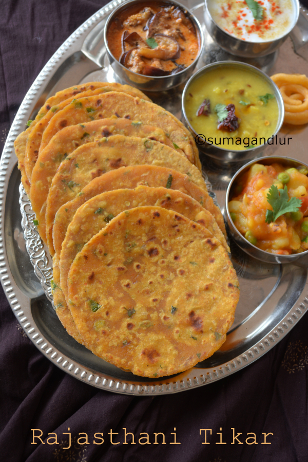 Veggie Platter: Indian Bread Series ~ Tikar Roti / Tikkar Roti