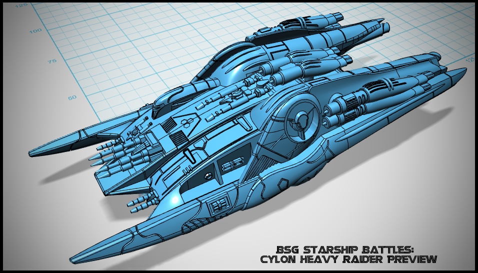 BLACK SIX RED SEVEN: BSG SSB CYLON HEAVY RAIDER MODEL PREVIEWED!