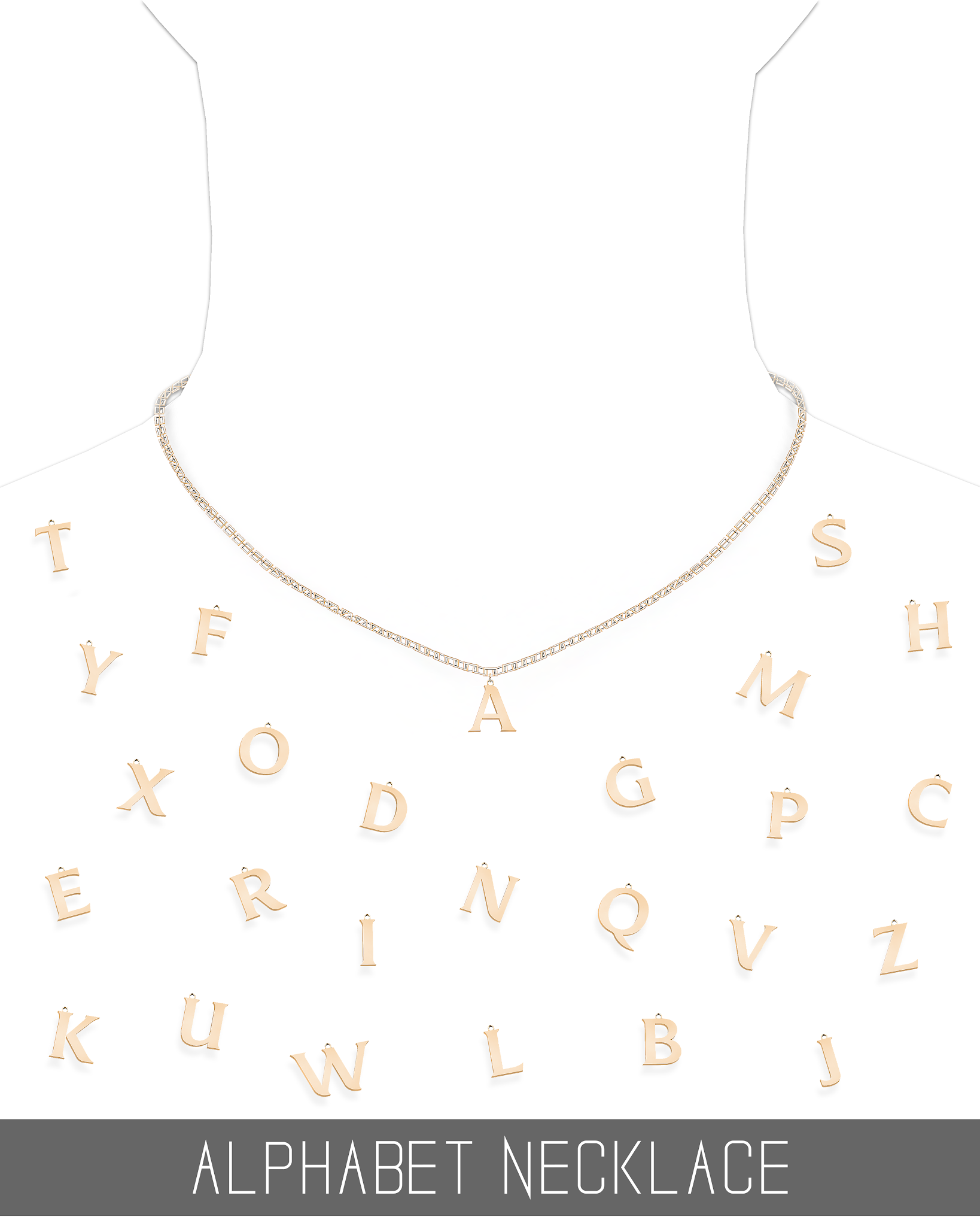 Simpliciaty's Alphabet Necklace Collection - The Sims 4 Create a Sim ...