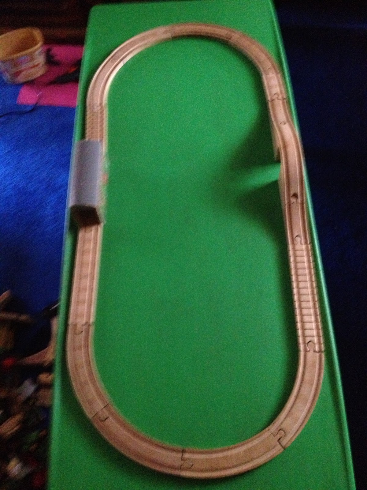 Mellywood's Mansion: Kids Toy Train Table - Upcycled Coffee Table