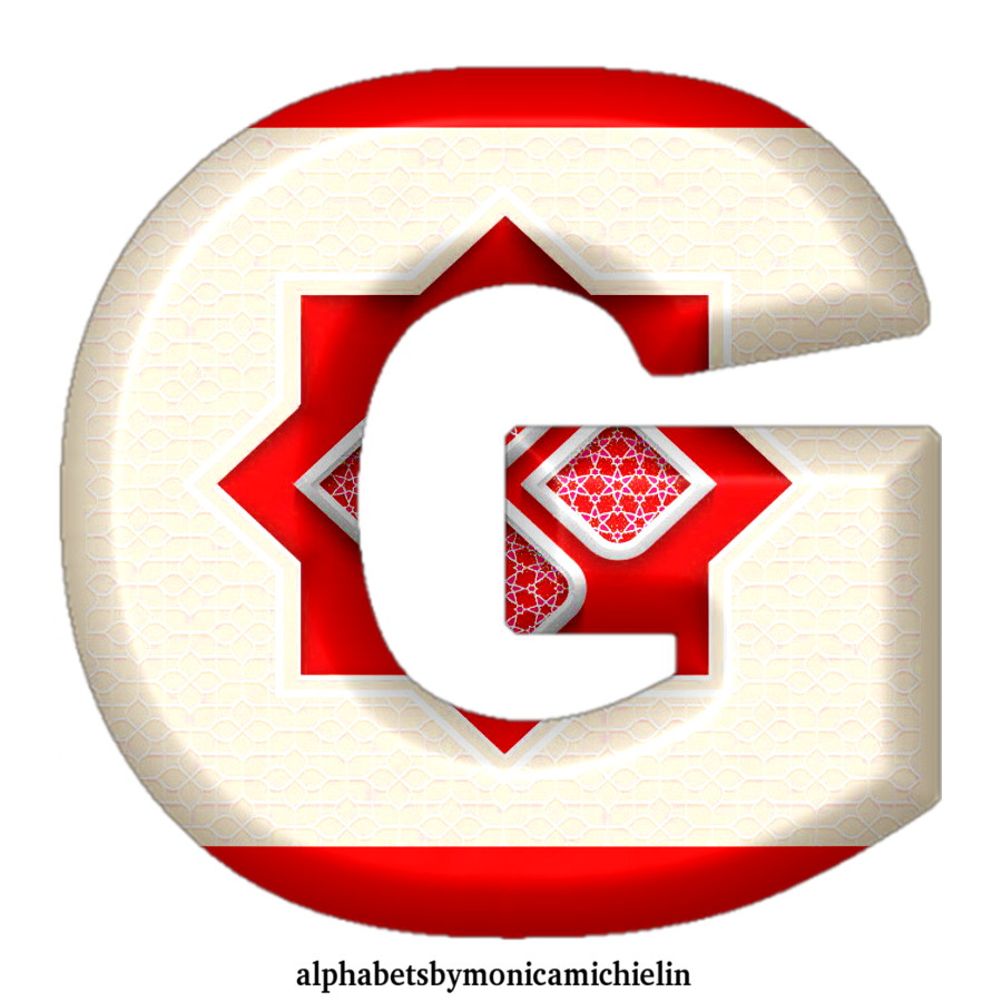 M. Michielin Alphabets: RED ARABIC DAMASK ALPHABET LETTERS PNG AND ...