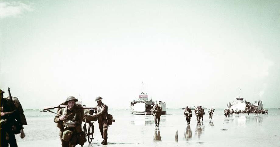 The Invasion of Normandy in colour: Amazing photographs show Allied ...