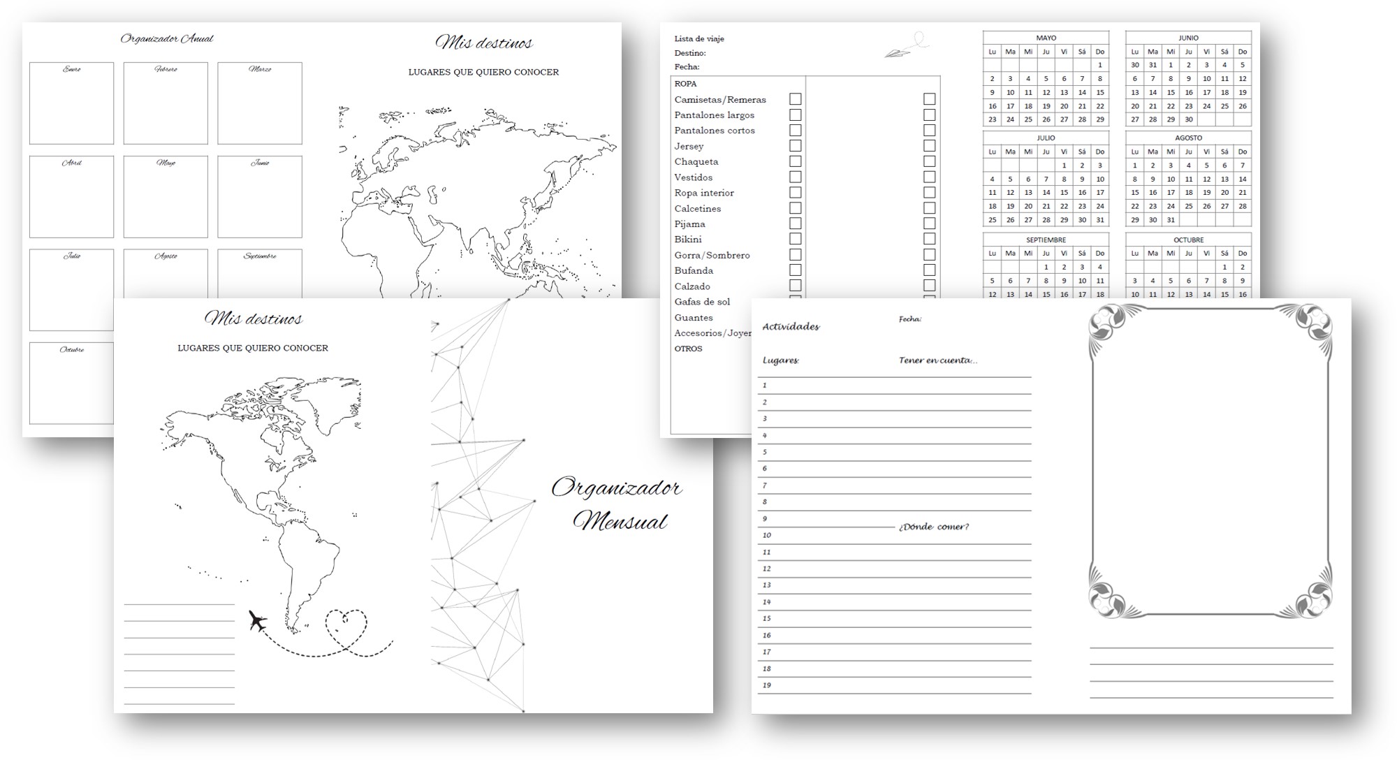 Diario de Viaje - Modelo 2 (APTO PARA COSER)