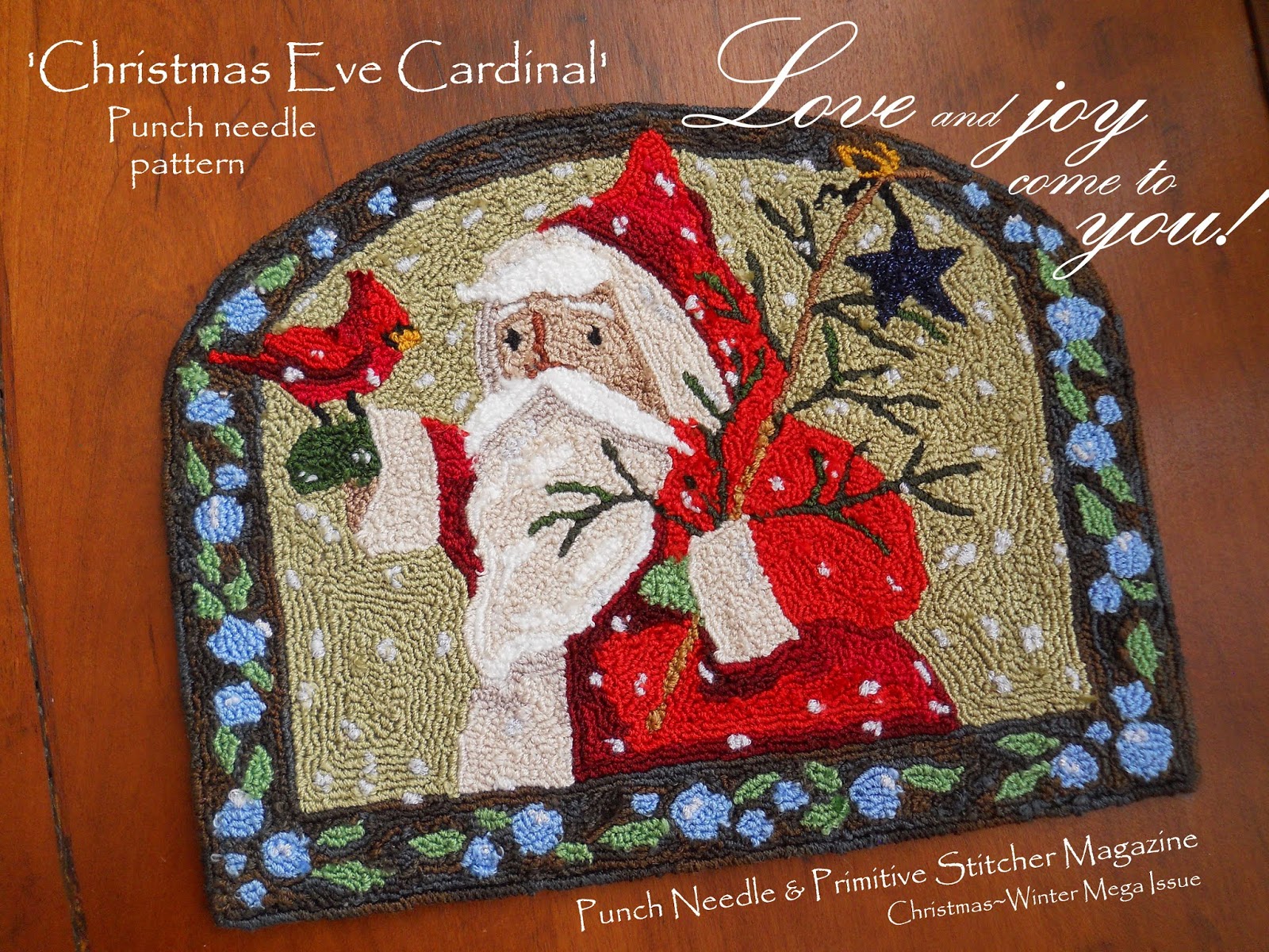 Michelle Palmer: Punch Needle Santa Claus & Cardinal