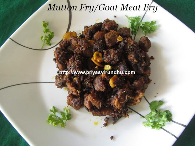 Priya's Virundhu: Mutton Fry Recipe/Goat Meat Fry Recipe/SouthIndian ...