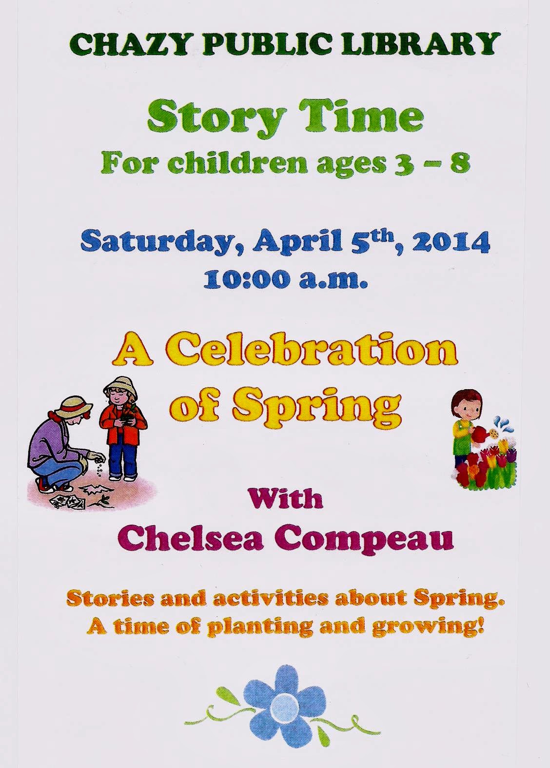 WHAT'S HAPPENING!: APRIL STORY TIME!