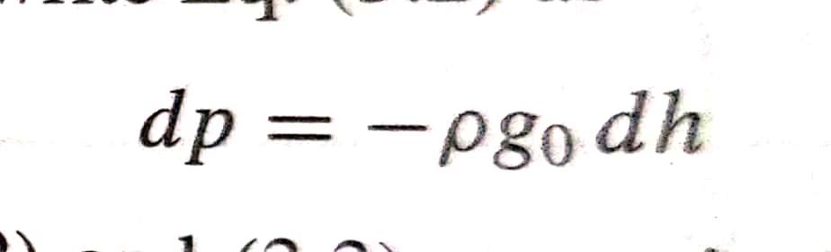 Aerodynamics: ALTITUDE AND DERIVATION OF THE HYDROSTATIC EQUATION