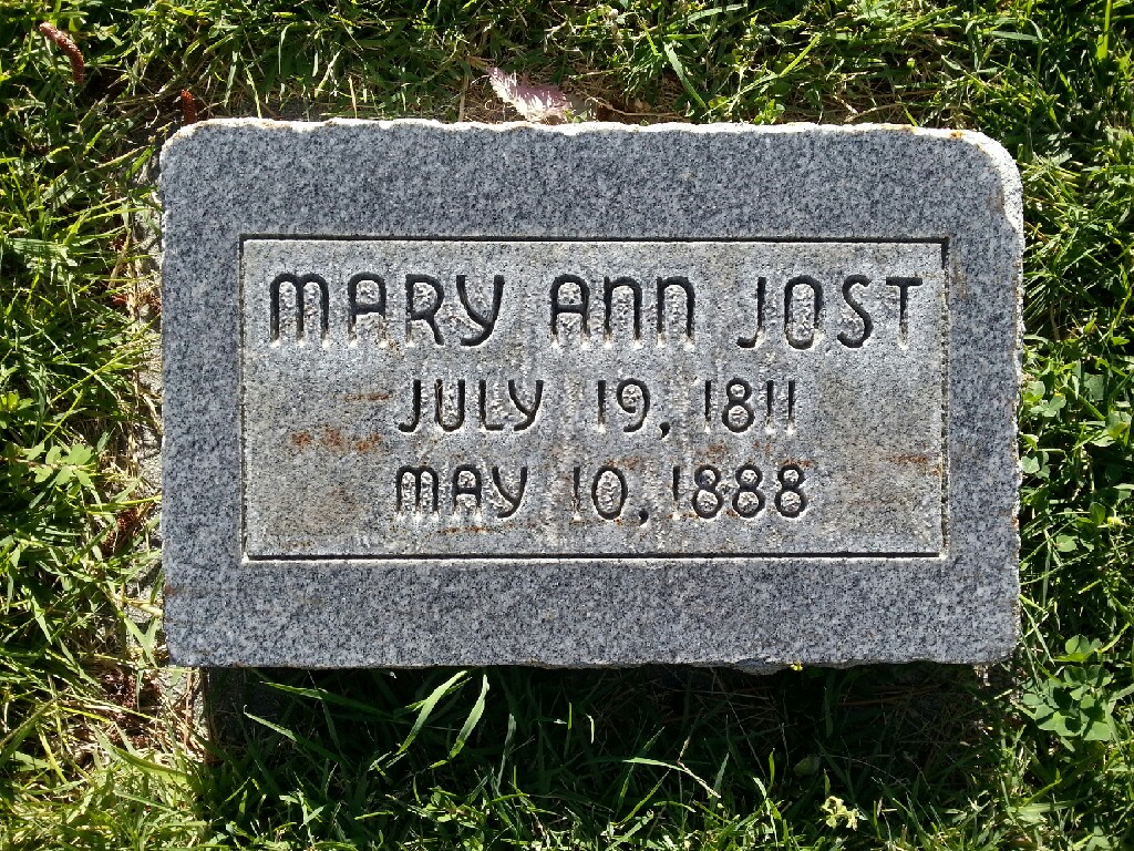 Stagge-Parker Histories: MARY ANN ZWICKER (JOST) 1811-1888