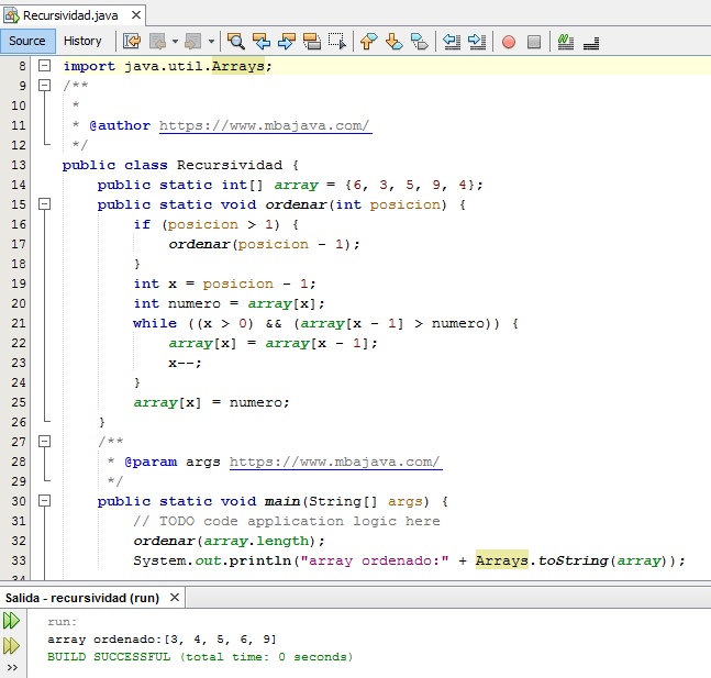 organize an array recursively in java organize an array recursively in java