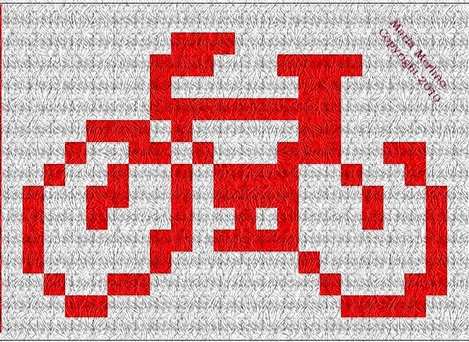 Color Charts and Tapestry by Maria Merlino: Bicycle Bike Afghan Chart Graph