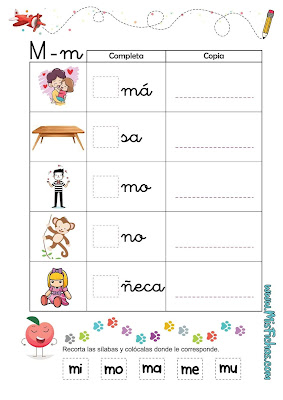 todo lo mejor Pericia Destilar escritura de silabas ma me mi mo mu ...