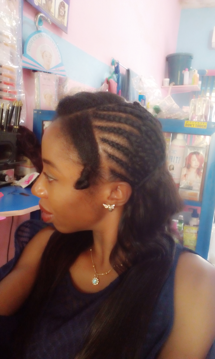 HOW I BLEND MY NATURAL HAIR LEAVE OUT WITH WEAVE - nappilynigeriangirl