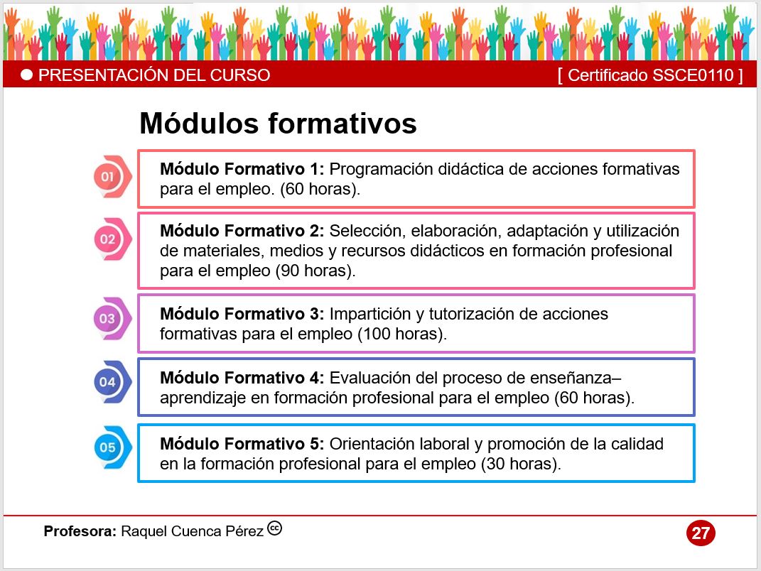 Docencia de la formación profesional para el empleo