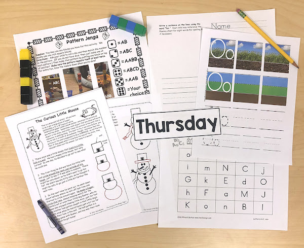 Distance Learning Packets for TK - Winter WEEK 5!