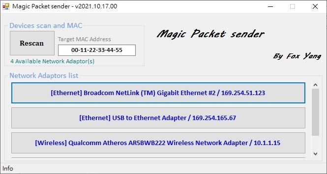 狐狸的人生: [TOOL] Wake On Lan by Magic Packet